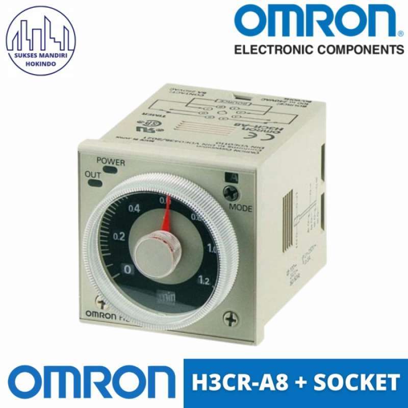 Promo Timer Omron H3Cr-A8 220 V 8 Pin + Socket Original Sni Diskon 14% ...