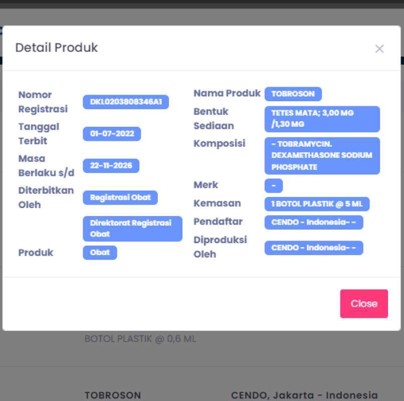 Jual Cendo Tobroson Minidose 0.6 Ml Di Seller Apotek Mandjur Official ...