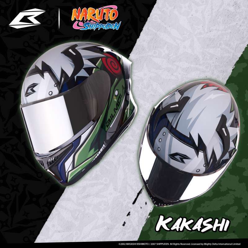 Jual Bilmola Helmet X Naruto Collaboration Hatake Kakashi Size Xl Di ...