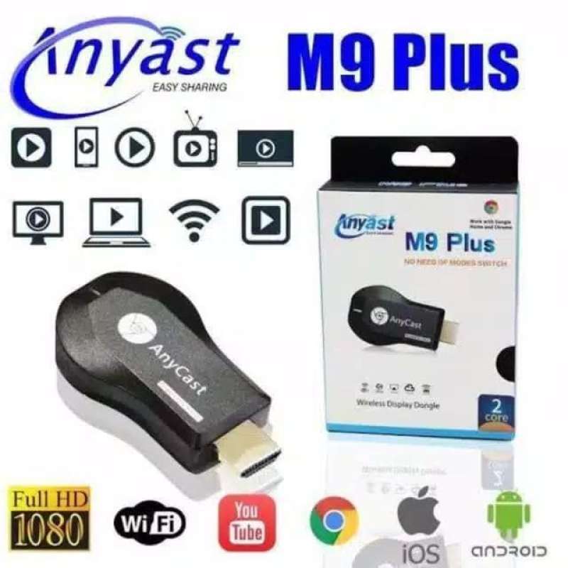Jual Paket Anycast M9 Plus + Hdmi To Av Alat Konverter Dari Hp Ke Tv Tabung - 3 In 1 Di Seller ...