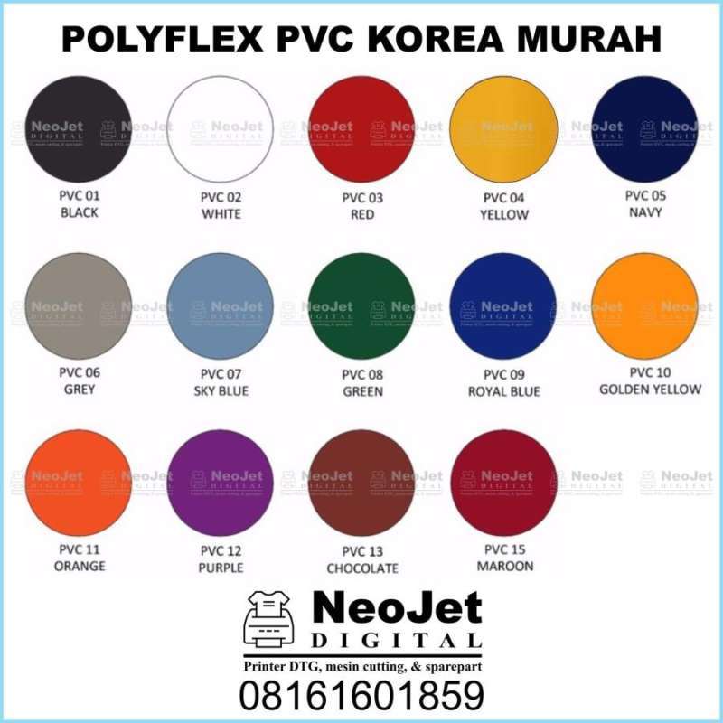 Jual Polyflex PVC Poliflex Polyplek Korea Murah Sablon Digital di Seller NeoJet Digital ...