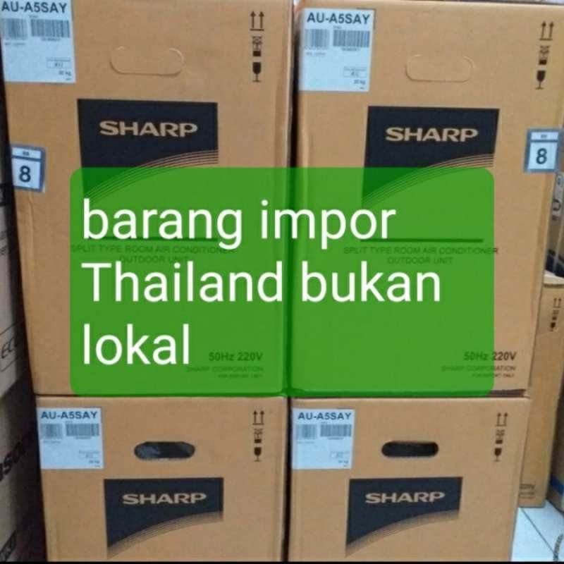 Jual Outdoor Ac Sharp 1/2 Pk Ah 5Say Thailand R32 Baru Segel Kardus di ...
