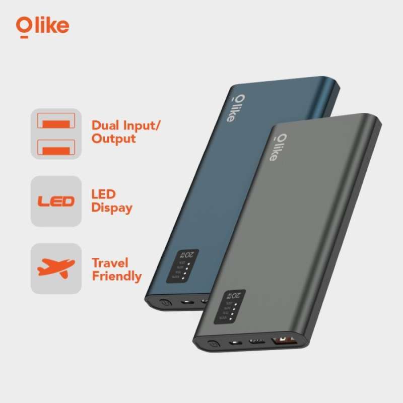 Promo Olike Power Bank 10000Mah 3A Dual Port Usb & Type-C Fast Charging ...