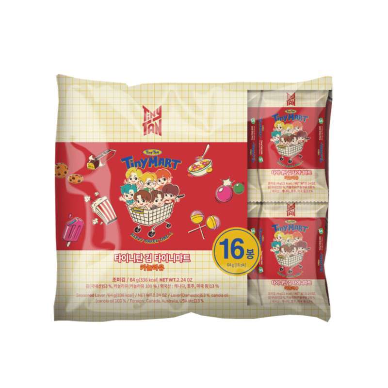 Promo Tiny Tan Tiny Mart Seaweed Laver With Canola Oil 16's [64 g ...