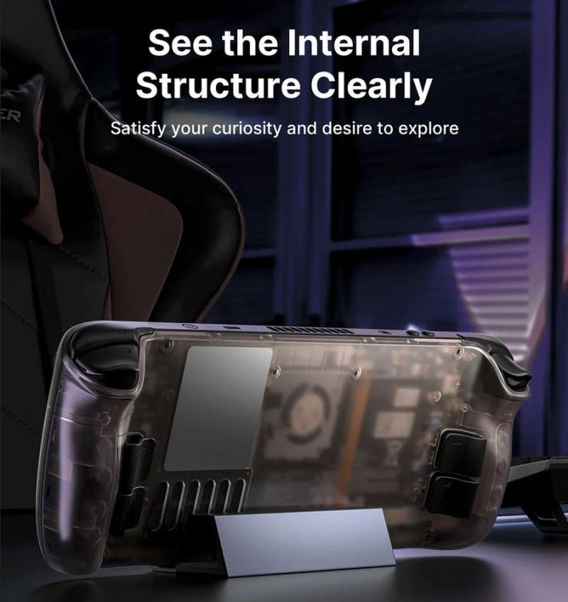 Jual Jsaux Transparent Back Plate For Steam Deck Clear Backplate Steam ...