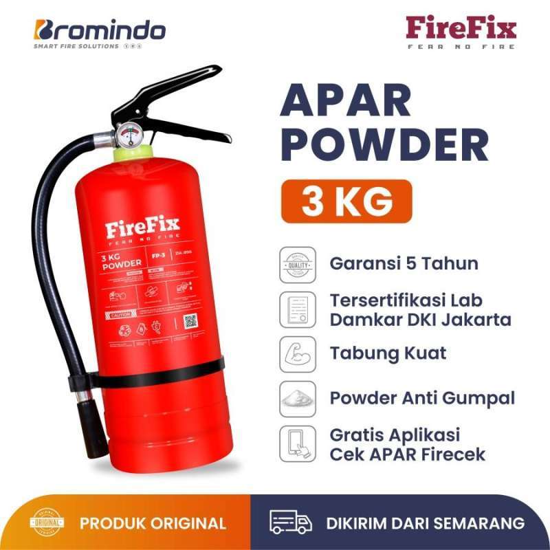 Jual Tabung APAR Kebakaran Alat Pemadam Api Ringan Powder 3 KG Firefix ...