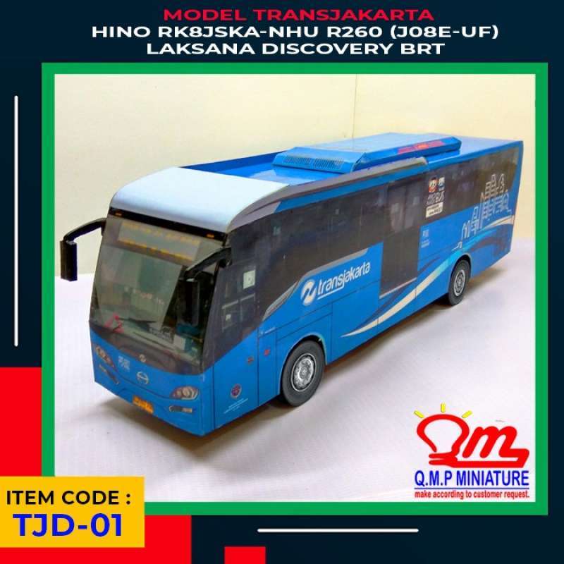 Jual Miniatur Bus Transjakarta Hino Rk8 R260 Discovery(ppd-0502 ...