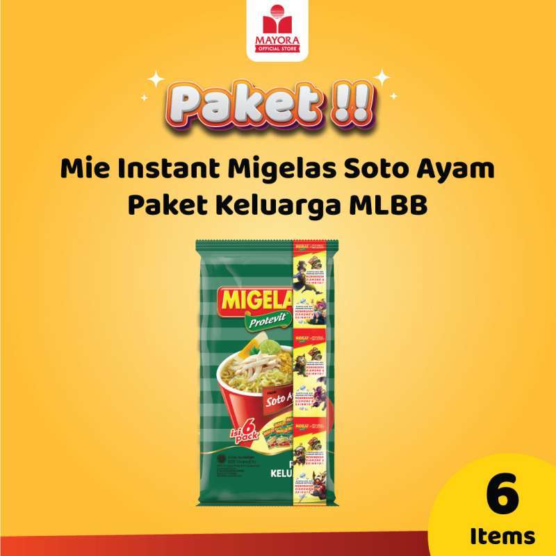 Promo Mie Instant Migelas Soto Ayam Paket Keluarga MLBB Diskon 9% di ...
