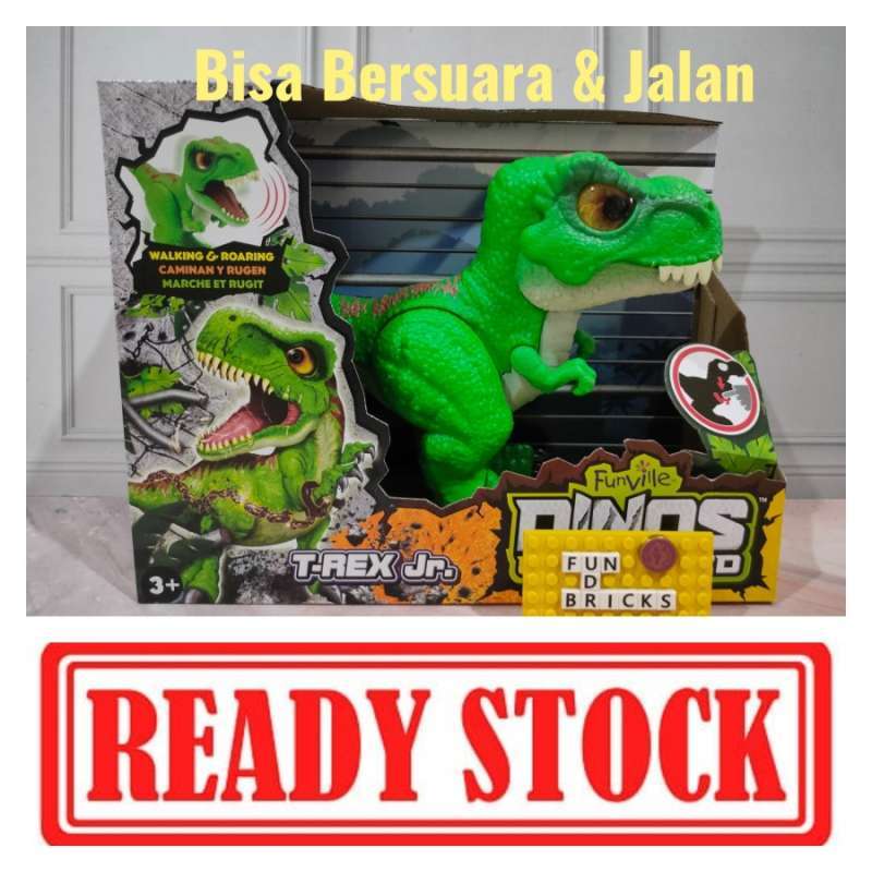Promo Funville Dinos Unleashed T-Rex Jr Roaring and walking Jurassic ...