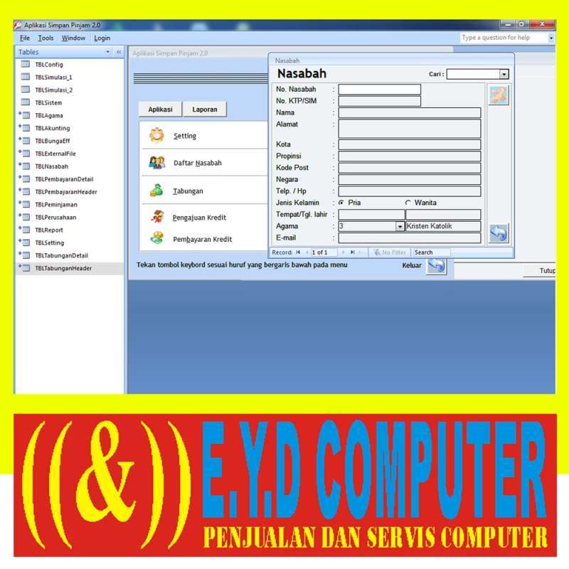 Jual Program Simpan Pinjam Koprasi All Pc Unlimited Aktivasi Banyak Pc ...