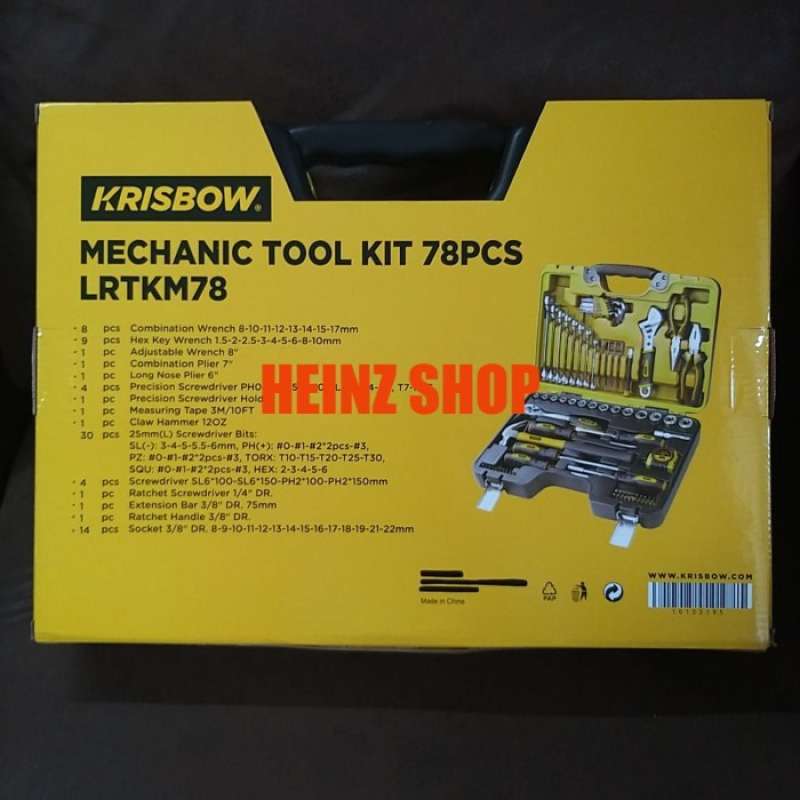 Jual Toolkit 78 Box Set Tool Kit Krisbow Kotak Perkakas Mekanik Di ...