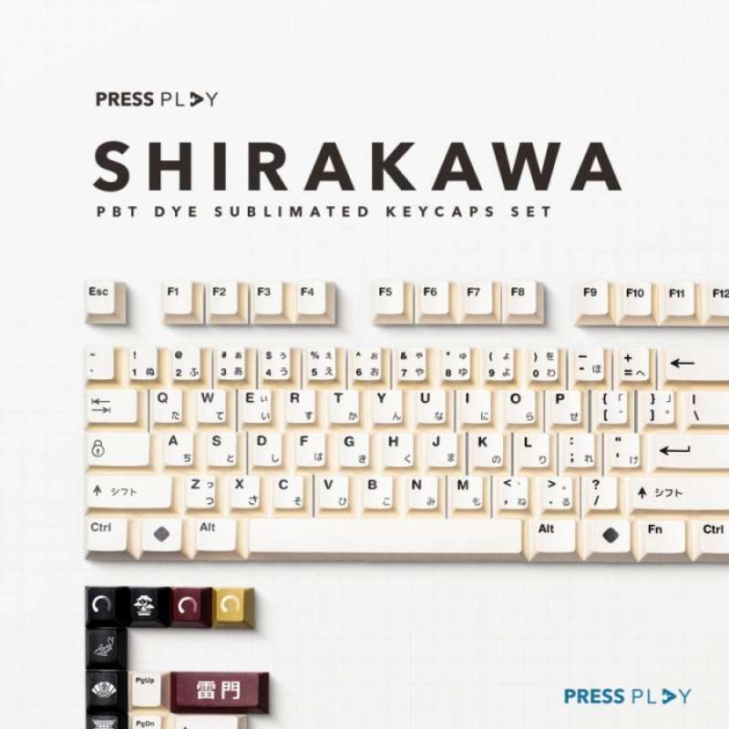 Promo Shirakawa Pbt Dye Sub Keycap Set 118 Keys Japanese Root By Press ...