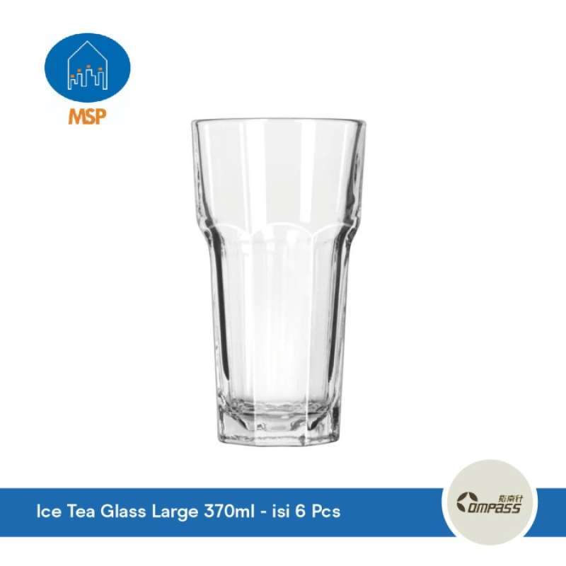 Jual Compass Ice Tea Glass Large (msp-zwy1014) /gelas Es Teh /370ml/ 6 ...