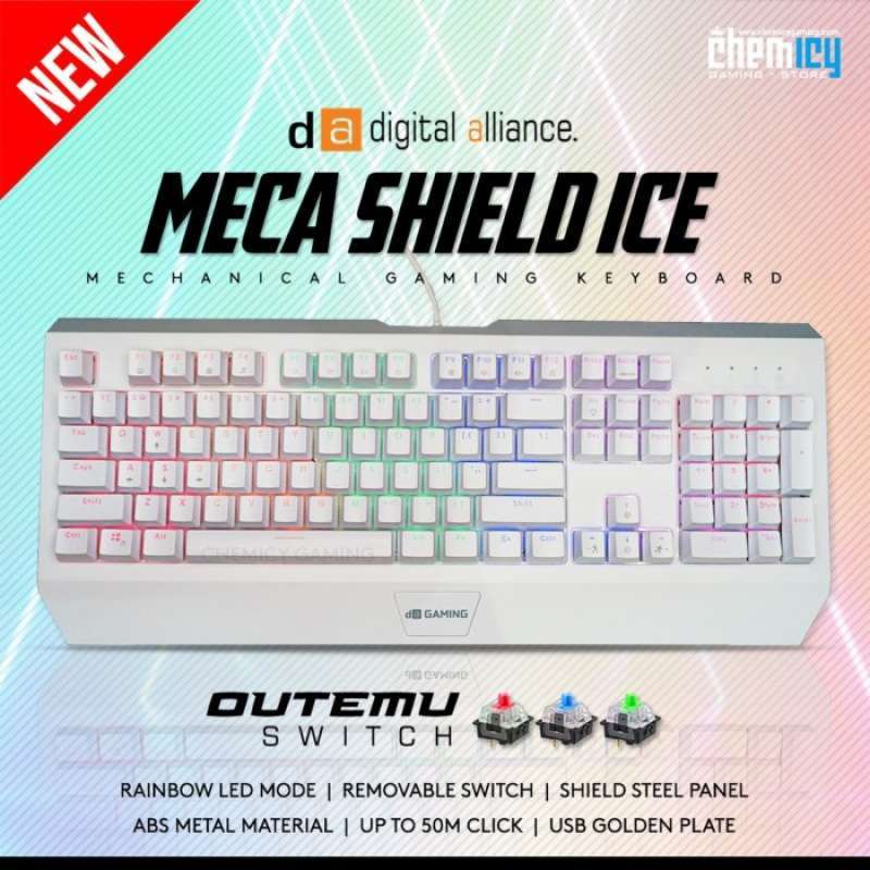 Promo Digital Alliance Meca Shield Ice Fullsize Mechanical Gaming ...