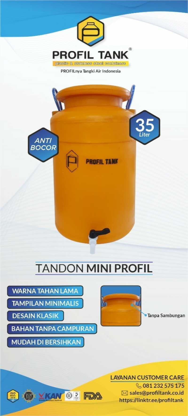 Promo Tangki Air / Tandon Toren Mini Profil Tank Kapasitas 35L (35 ...