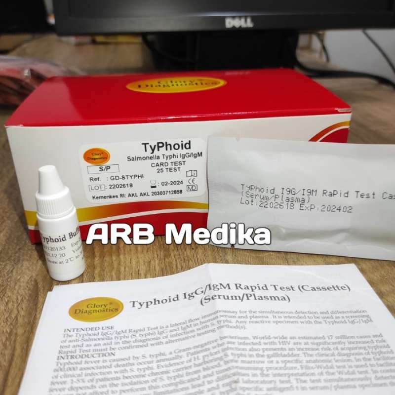 Jual Typhoid Salmonella Typhi Card Igg Igm Sky Test Isi 25 Device Di ...