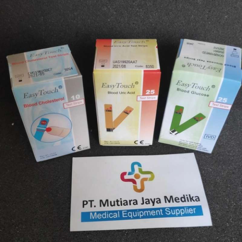 Promo Paket 3In1 Easy Touch Strip Gcu Stik Tes Glucosa Cholesterol Urin ...