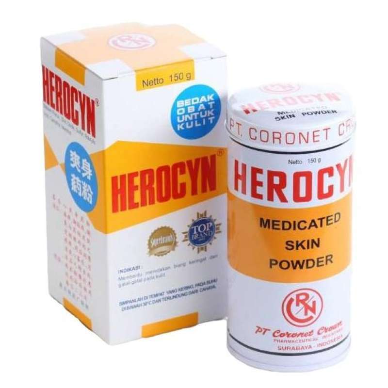 Jual Herocyn Medicated Skin Powder Bedak Obat Kulit 150 Gr Di Seller ...