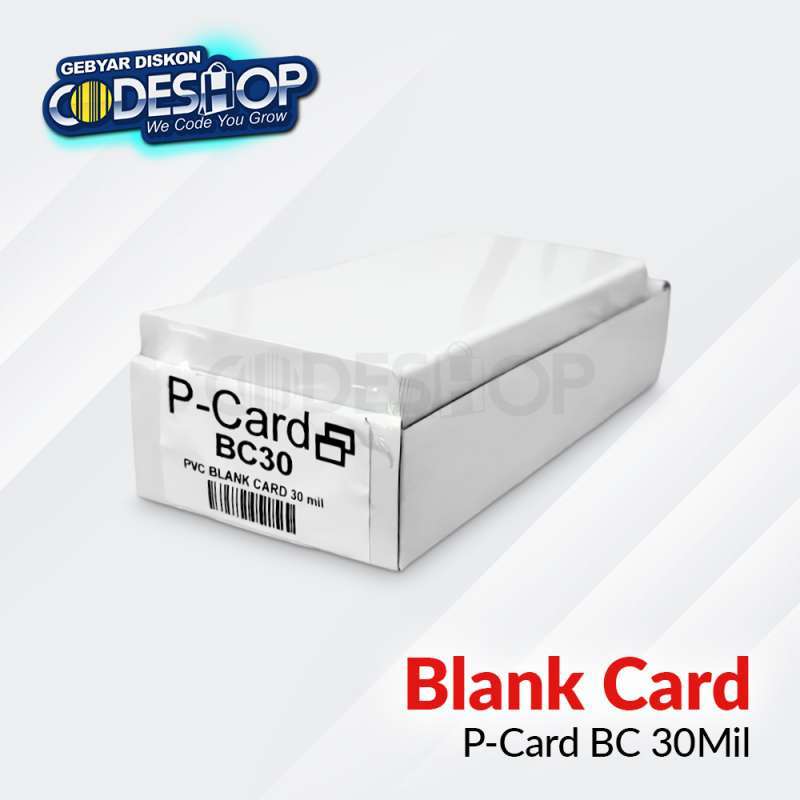 Jual P-card Kartu Pvc Bc30 Blank Id Card Putih Polos Isi 250 Pcs Di ...