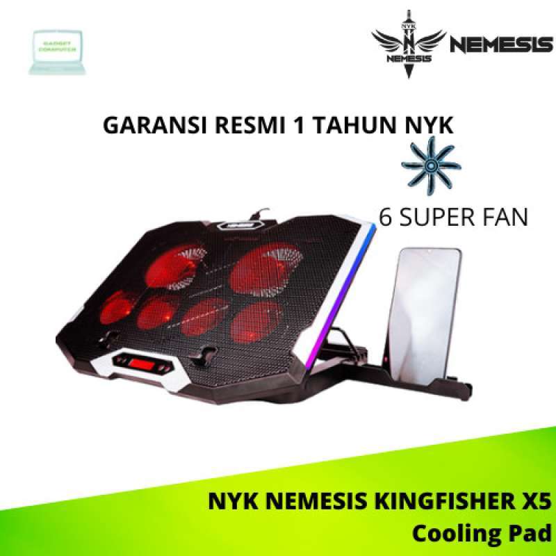 Promo NYK Nemesis X5 / X-5 Kingfisher Cooling Pad Cooler Pad Gaming RGB ...