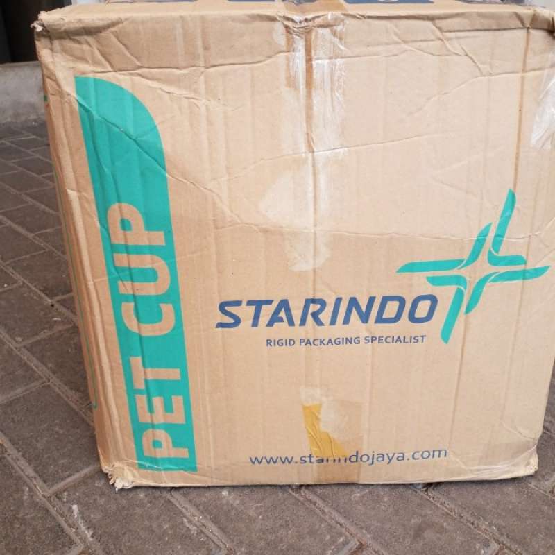 Promo CUP / GELAS PLASTIK PET STARINDO 12OZ DATAR BENING KACA ISI ...