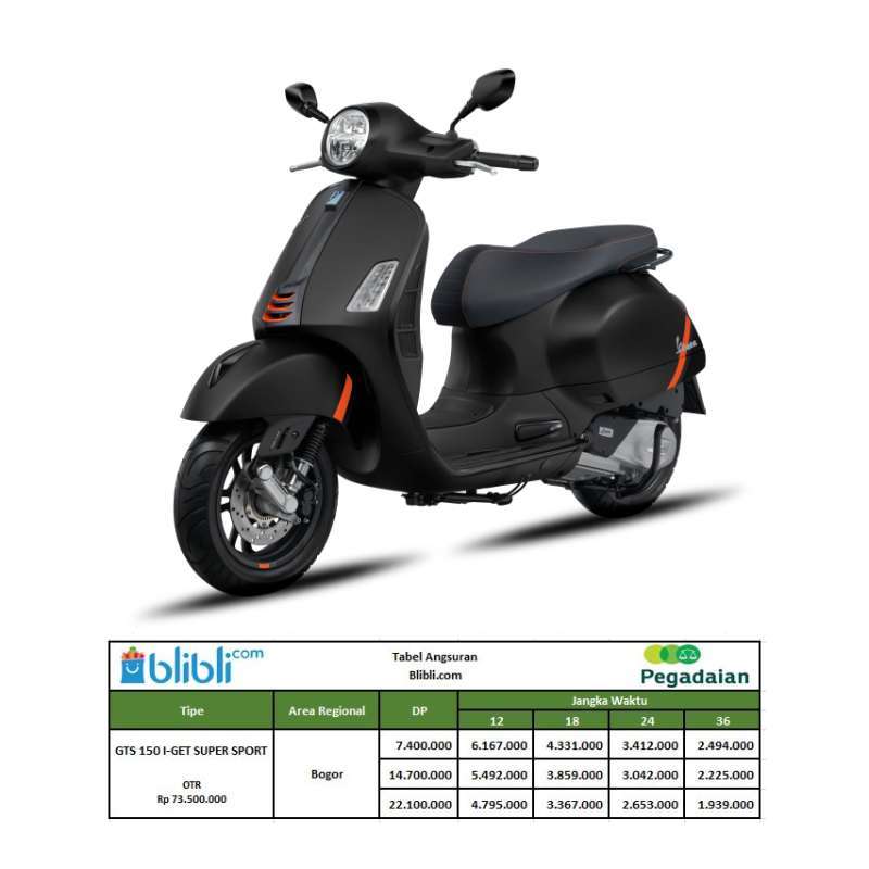 Jual Pegadaian - [dp] Vespa Gts Super Sport 150 I-get Abs Sepeda Motor [otr Bogor] - 20% 18 ...