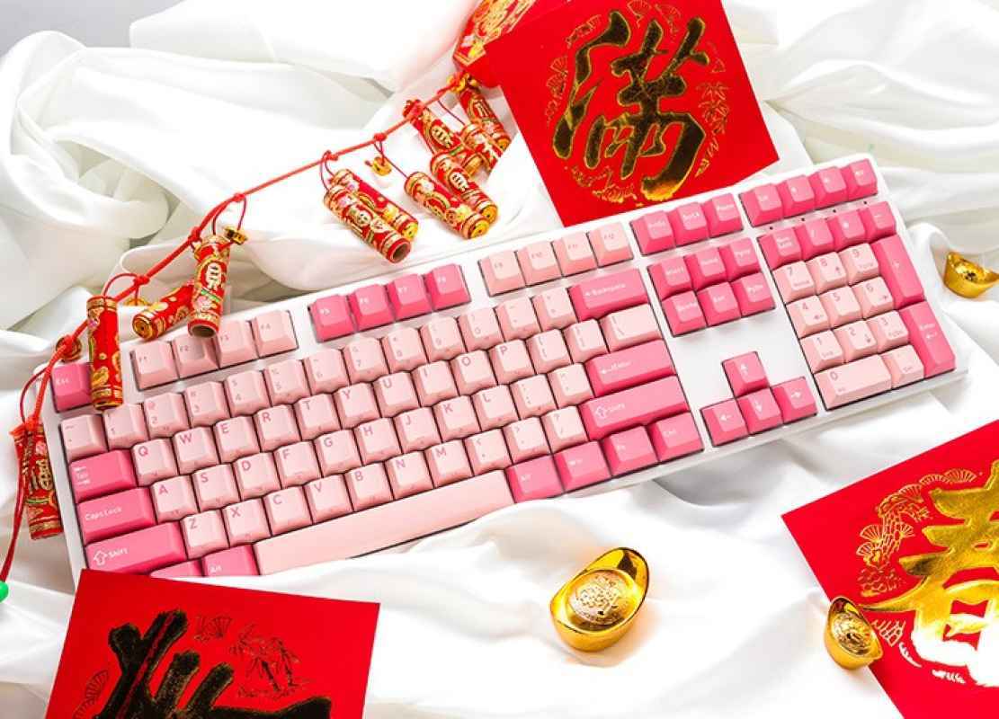Promo DUCKY ONE 3 GOSSAMER PINK DOUBLE SHOT PBT QUACK MECHANICAL ...
