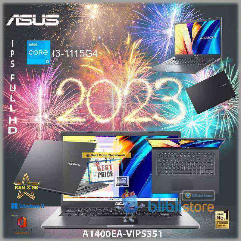 Jual NOTEBOOK ASUS A1400EA-VIPS351 (INDIE BLACK ): INTEL I3-1115G4,UMA ...
