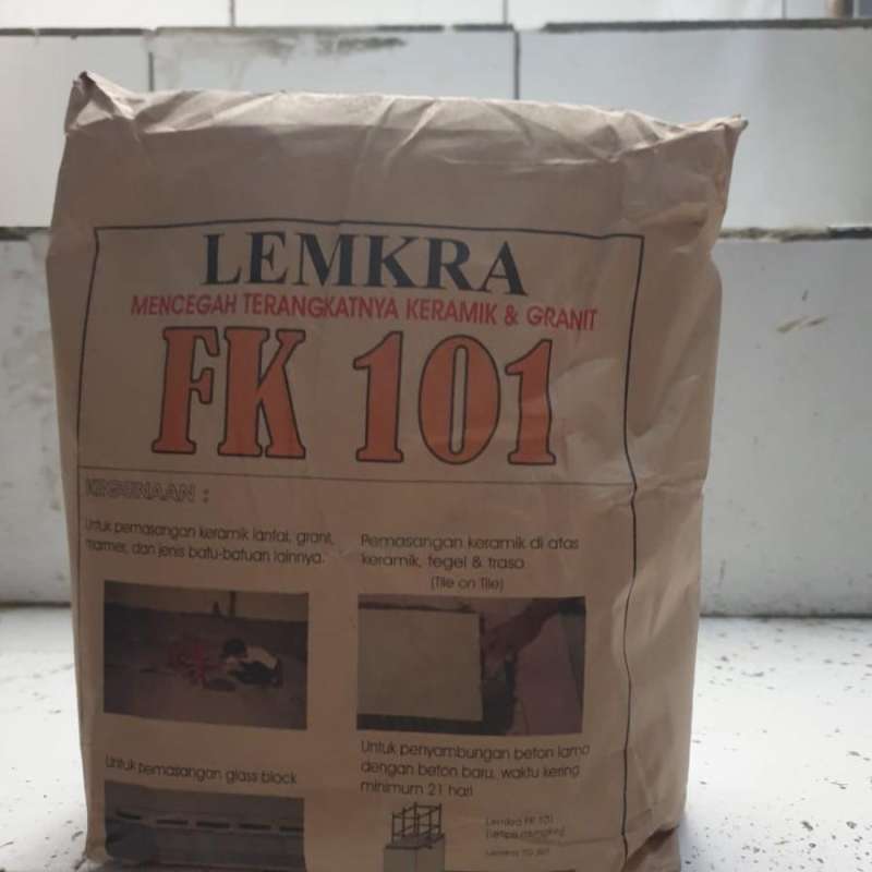 Jual Semen Perekat Keramik Lantai Lemkra Fk 101 5Kg di Seller Marema Paint Centre - Braga, Kota ...