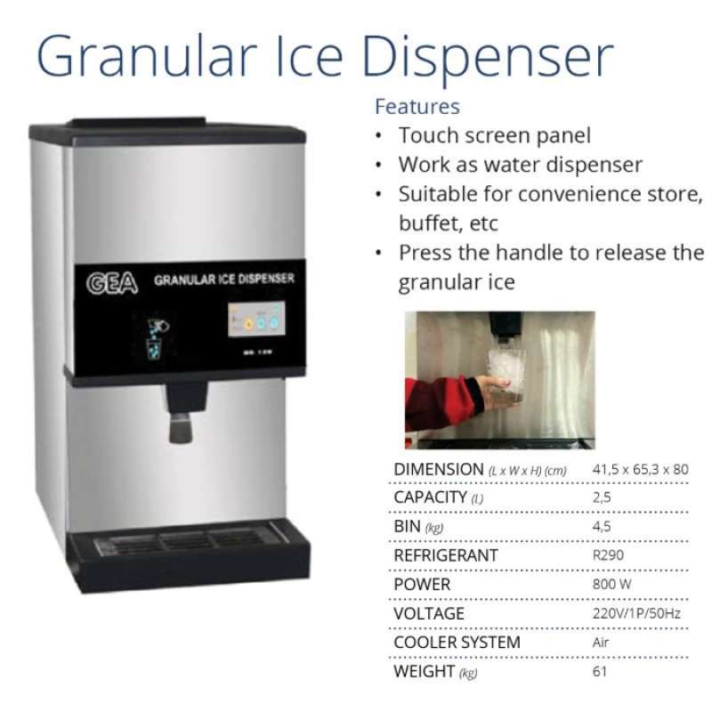 Promo GEA BS128 GRANULAR ICE DISPENSER Cocok u/ Conveniece Store ...