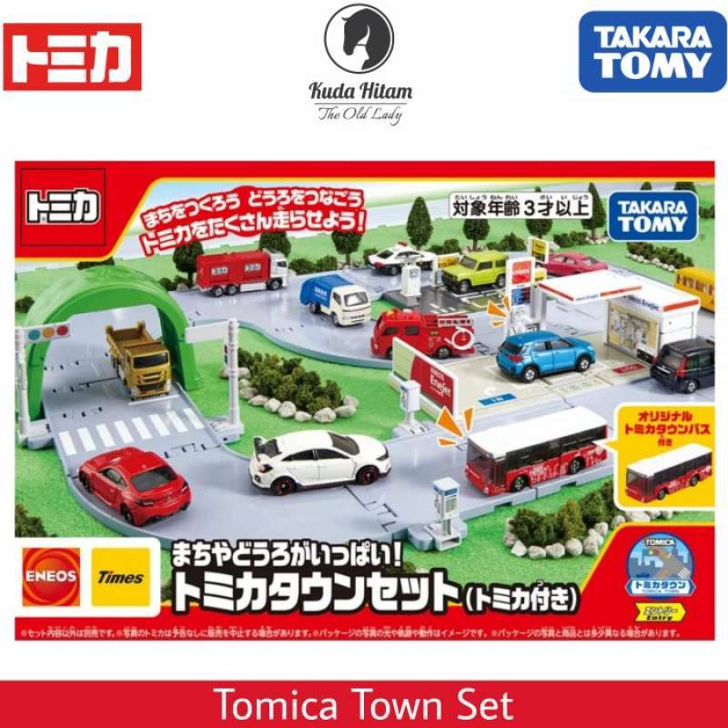 Promo Tomica World Tomica Town Set Tunnel ENEOS Times Parking with ...