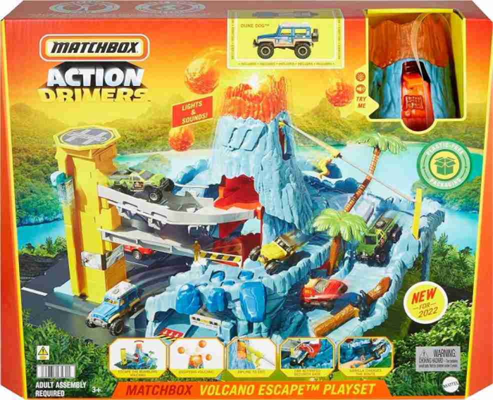 Promo Matchbox Action Drivers Volcano Escape Playset Diskon 26% di ...