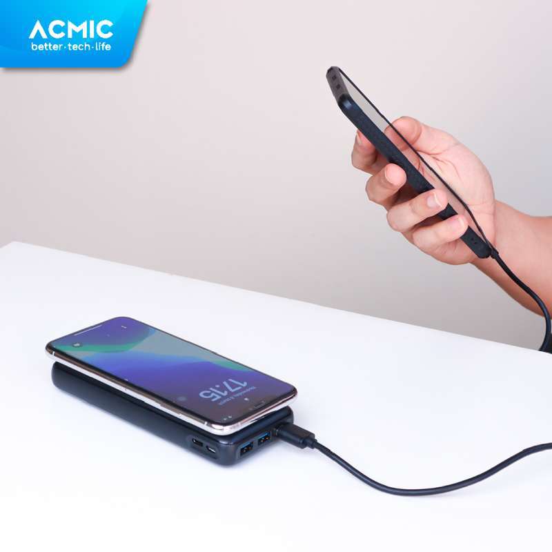 Promo Acmic W20pro Fast Wireless Aicharge Powerbank Qc4 + Pd + Vooc ...