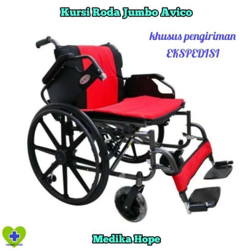 Promo Kursi Roda Big Size / Kursi Roda Jumbo Berat Pengguna Hingga 150 ...