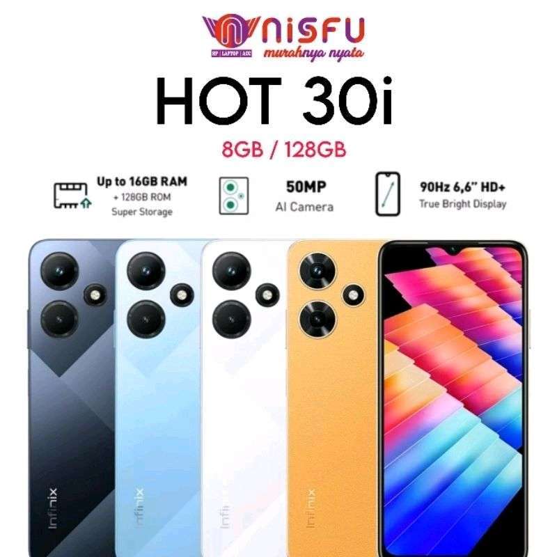 Jual Infinix Hot 30i Ram 16 (8+8)/128gb - Garansi Resmi Selama 1 Tahun Di Seller Nisfu Gadget ...
