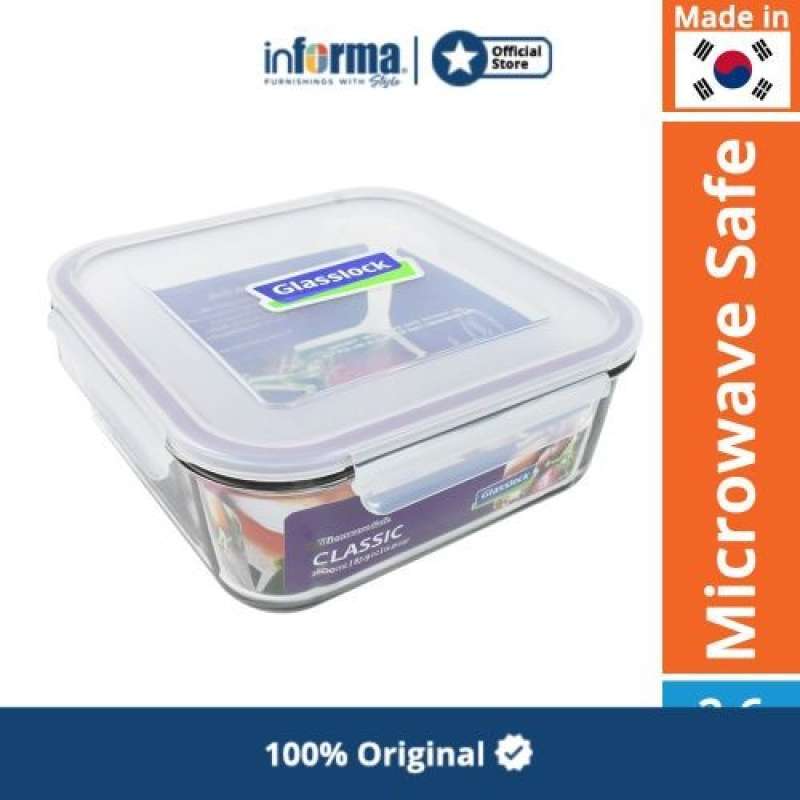Promo Informa - Glasslock 2.6 Ltr Basic Wadah Makanan - Ungu Diskon 23% ...