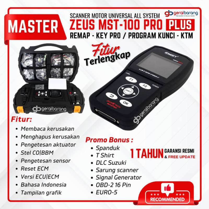Jual Scanner Motor Injeksi Universal MASTER ZEUS MST 100 PRO PLUS di ...