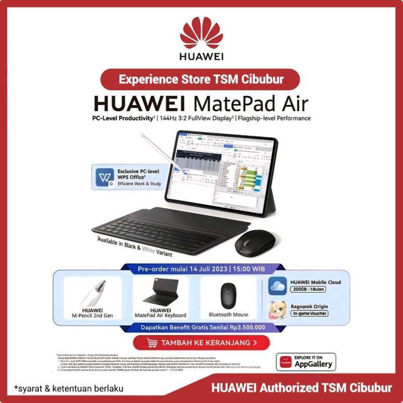 Jual HUAWEI Matepad Air Tablet [8+128GB] | PC Level Productivity ...