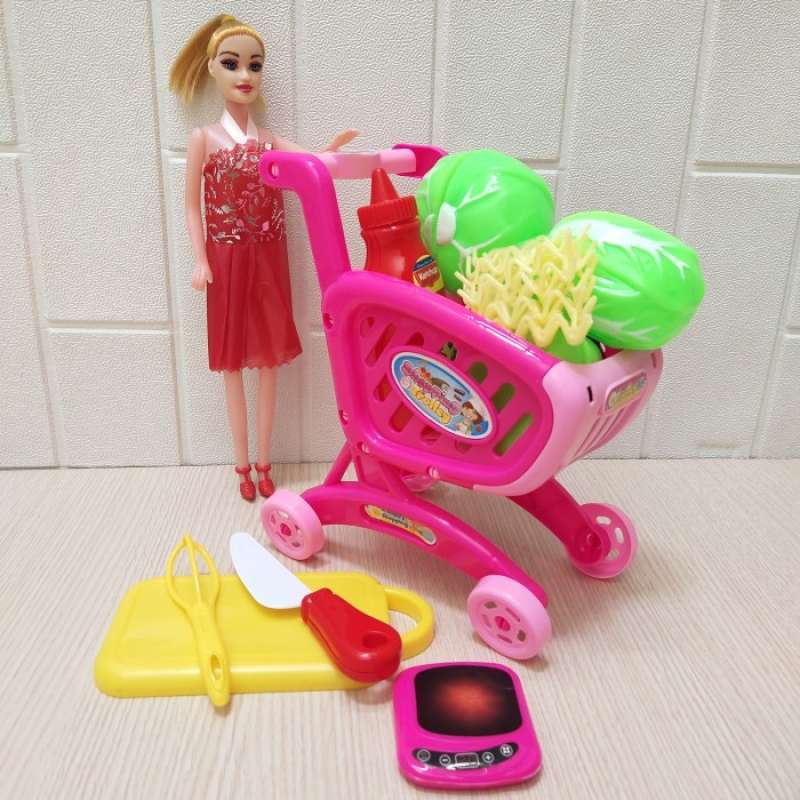 Jual Mainan Anak Boneka Barbie Shopping Troli Supermarket Di Seller ...