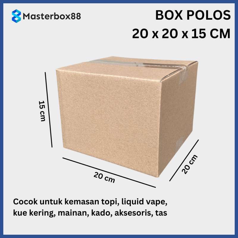 Jual Kardus Packing Polos 20 x 20 x 15 cm / Corrugated Box Packaging di ...