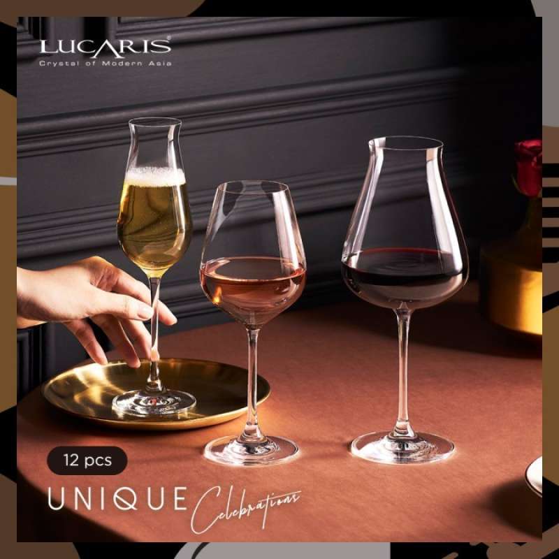 Promo Lucaris Unique Celebrations Wine Glass Set / Gelas Wine Kristal ...