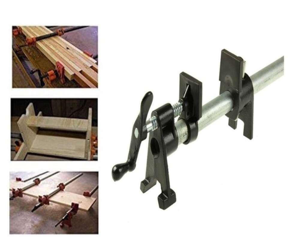 Jual Pipe Clamp Fixture With Legs 3/4 For Woodworking Clamp PIPA 120CM ...