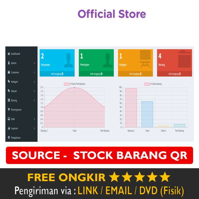 Promo Software Inventory Stok Peminjaman Barang Berbasis PHP dengan QR Code Inventori Stock ...