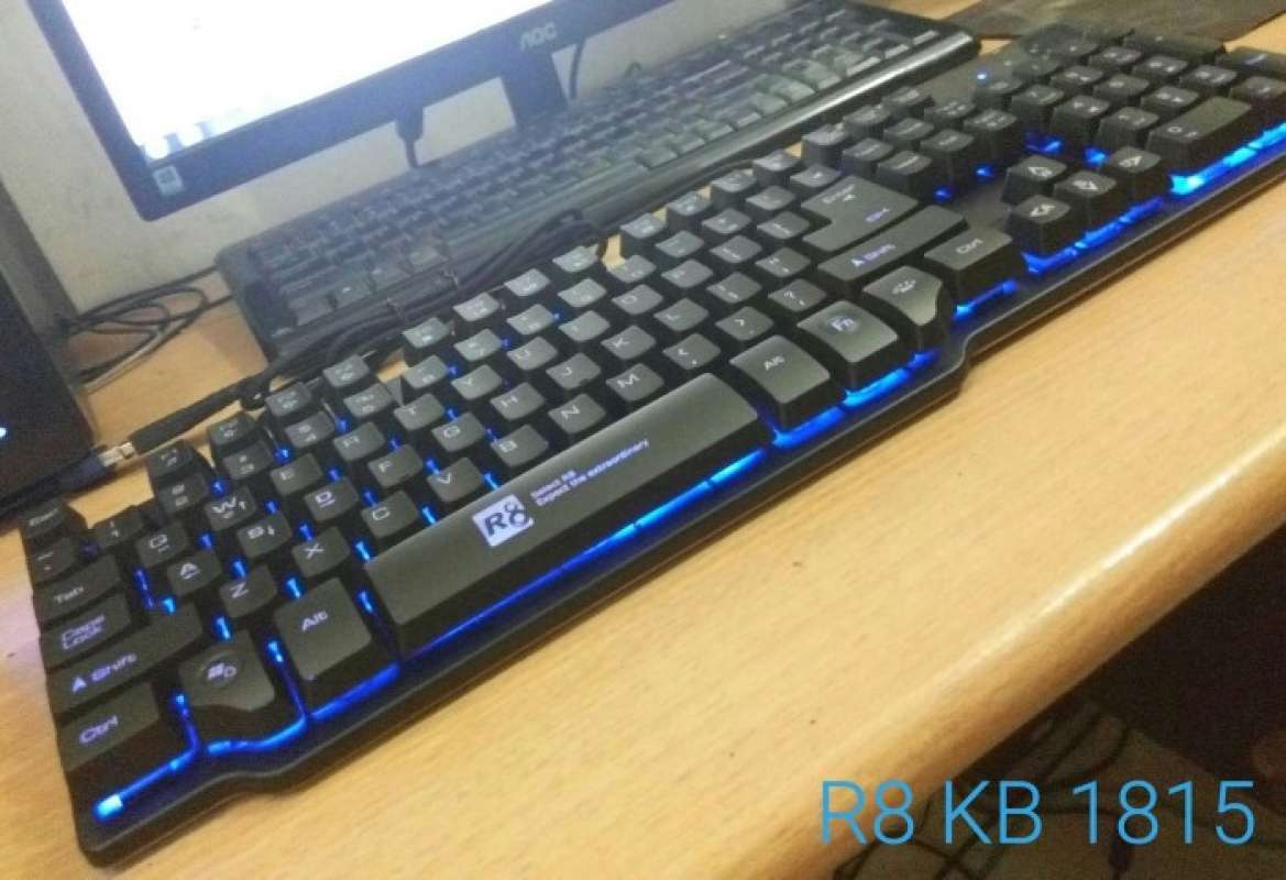 Promo Gaming Keyboard Semi Mecha R8 1815 3 Change Color Plat Body ...