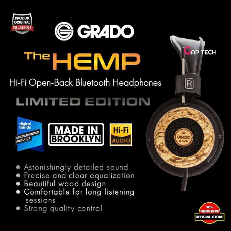 Jual Grado Hemp Limited Edition Hi-fi Open Back Wired Stereo Headphones ...