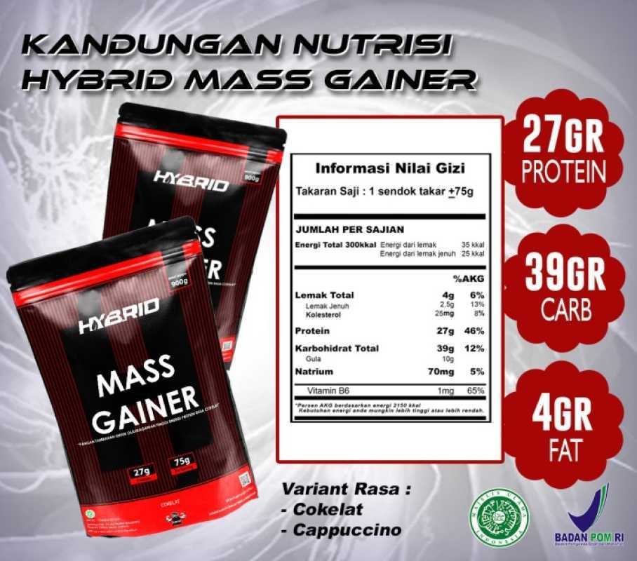 Promo Hybrid Mass Gainer 6 Lbs (2700 Gram) Promo (halal & Bpom) Diskon ...
