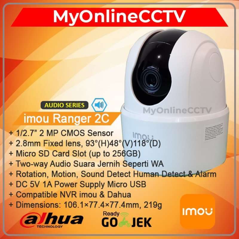 Promo Imou Ranger 2C 2Mp Ip Cam Wireless Ptz Paket Camera Cctv Wifi ...