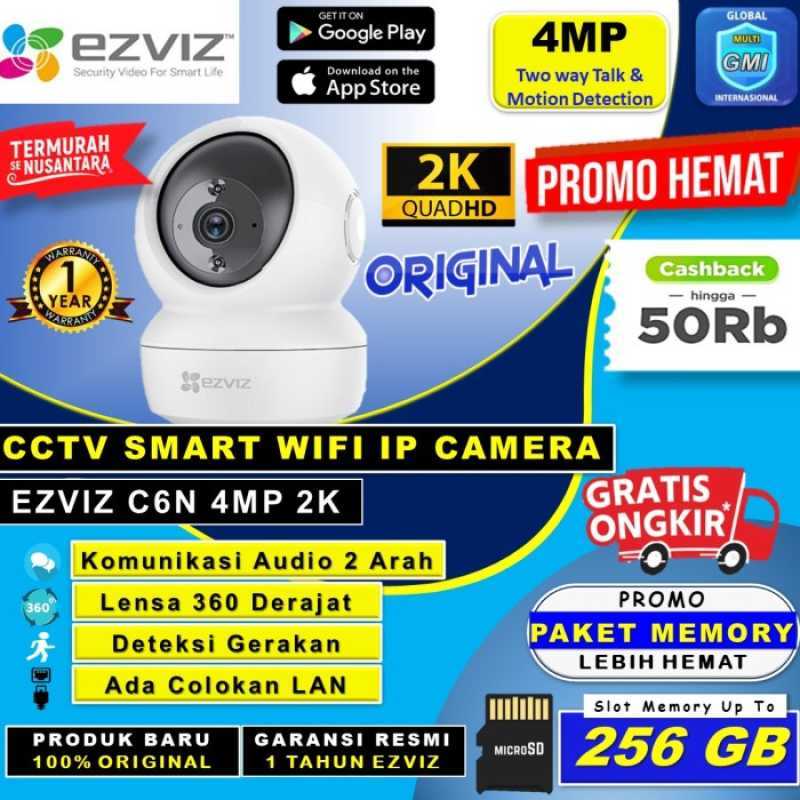 Promo Smart Home Wifi Camera Ezviz C6N 4Mp Smart Tracking Two Way Talk ...