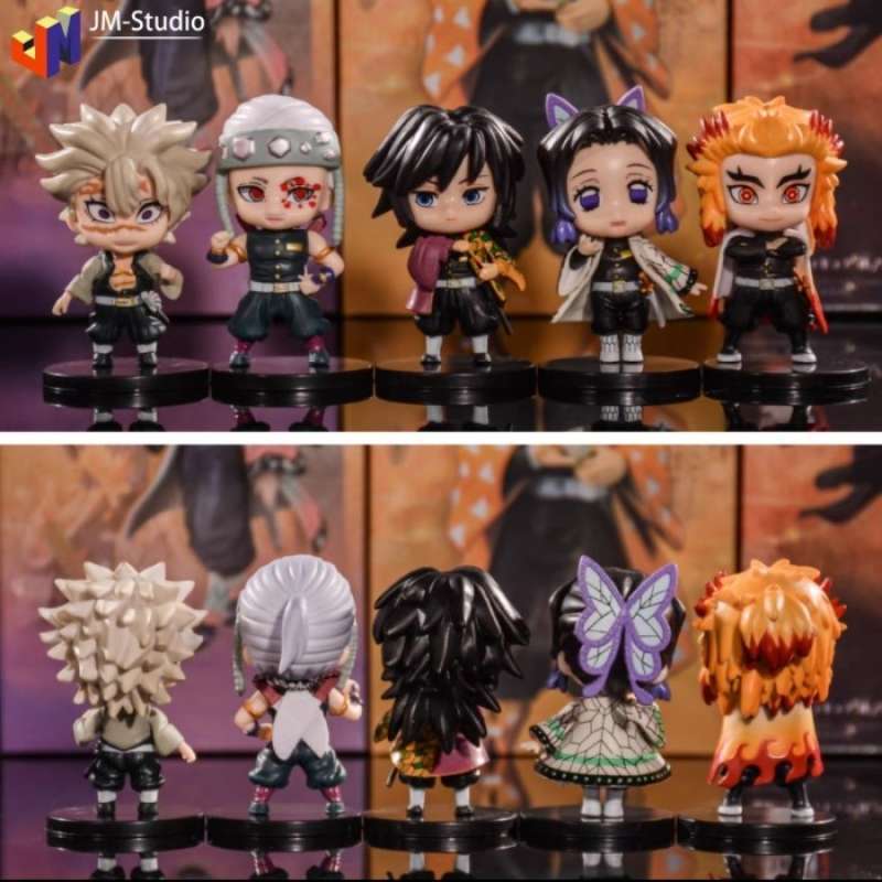 Promo Figure Demon Slayer Chibi Set 4 Kimetsu No Yaiba Tanjiro Inosuke ...