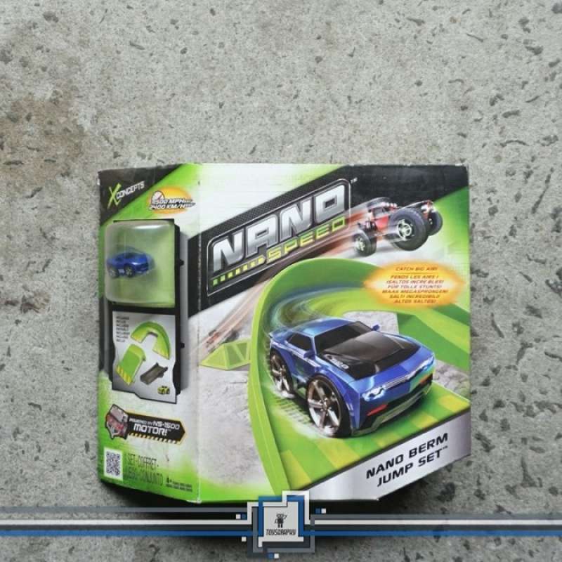 Promo Nano Speed Nano Berm Jump Ramp Stunt Set Micro Wheels Spinmaster ...